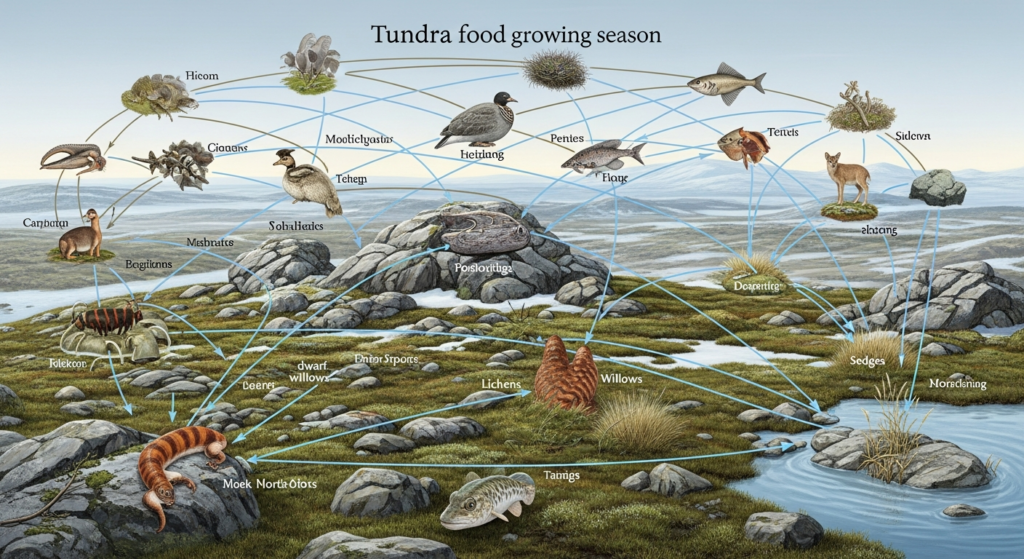 Tundra Food Web Explained Arctic & Alpine Food Chains, Diagrams ...